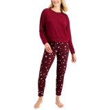 Jenni Womens Long Sleeve Waffle Pajama Top and Jogger Set - Walmart.com