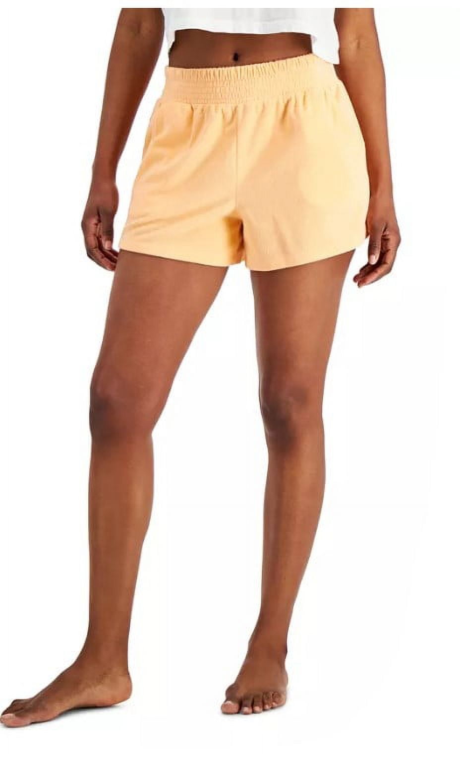 Jenni Womens Smocked Waist Terry Cloth Shorts Juicy Melon S - Walmart.com