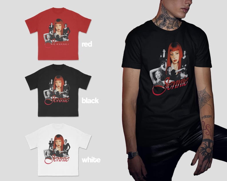 Jennie Ruby Blackpink Collage T-Shirt Kpop Graphic Tee | Aesthetic ...