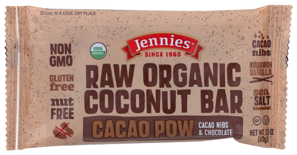 Jennie's Coconut Bar, Cacao, 12 Bars, Pack Of 12 - Walmart.com