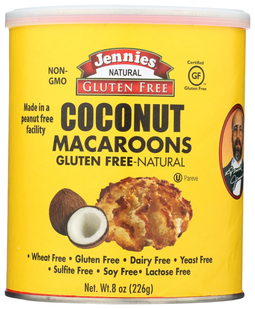 Jennies Mini Coconut Macaroons Cookies, 8 oz Canister, 16 Per Can ...