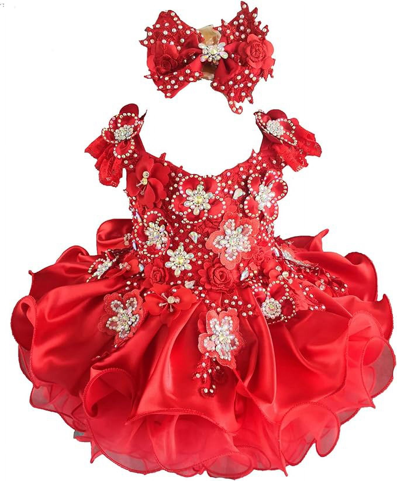 Jennifer G588 Infant Toddler Baby Newborn Little Girl's Pageant Party ...