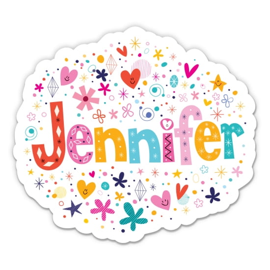 Jennifer Girl Name Cute Kid Lunchbox - 8" Vinyl Sticker - For Car ...