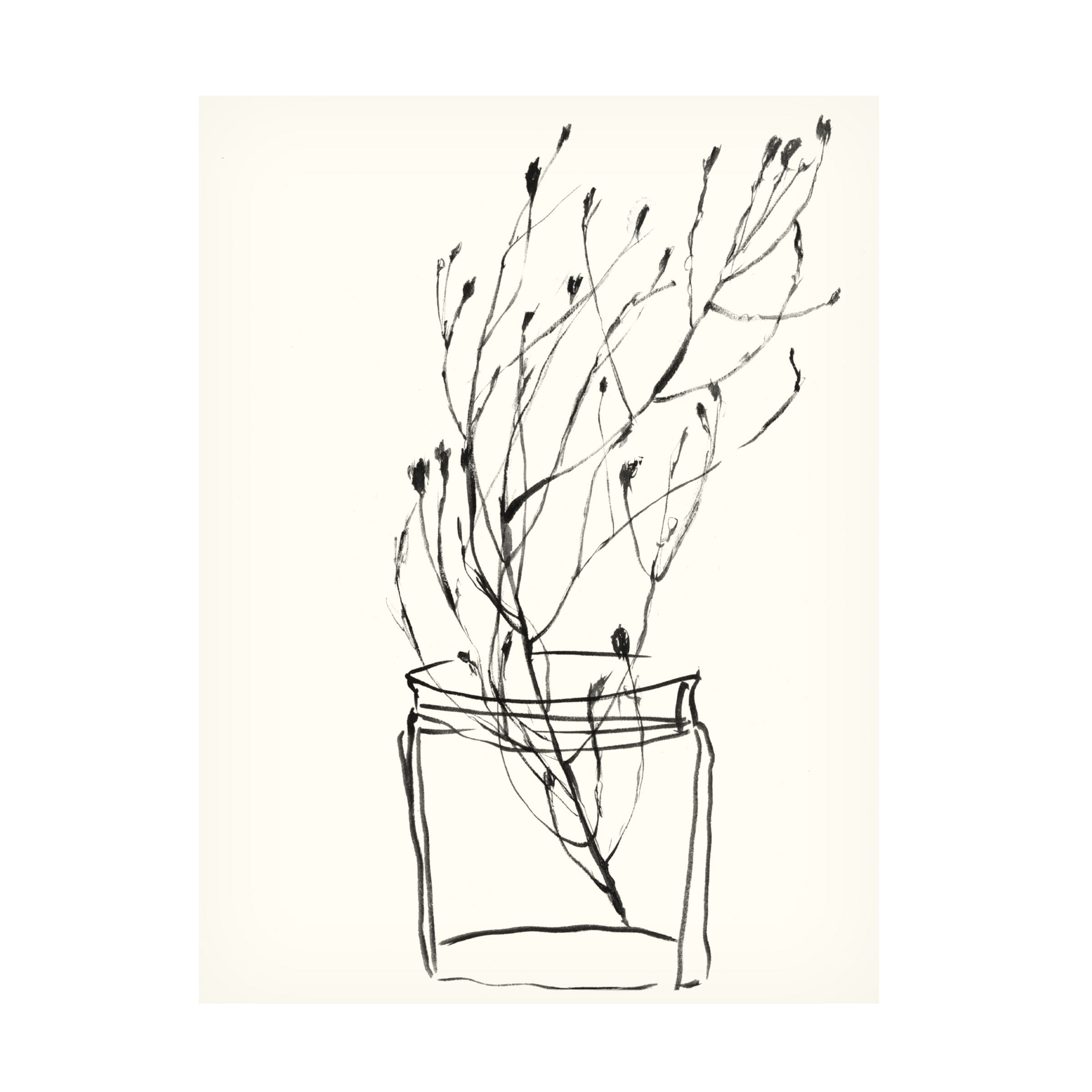 Jennifer Goldberger 'Naive Flower Sketch V' Canvas Art - Walmart.com