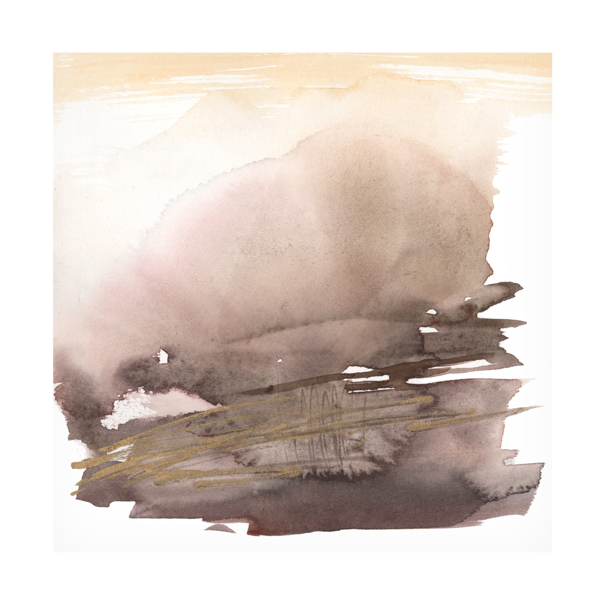 Jennifer Goldberger 'Plum Horizon II' Canvas Art - Walmart.com