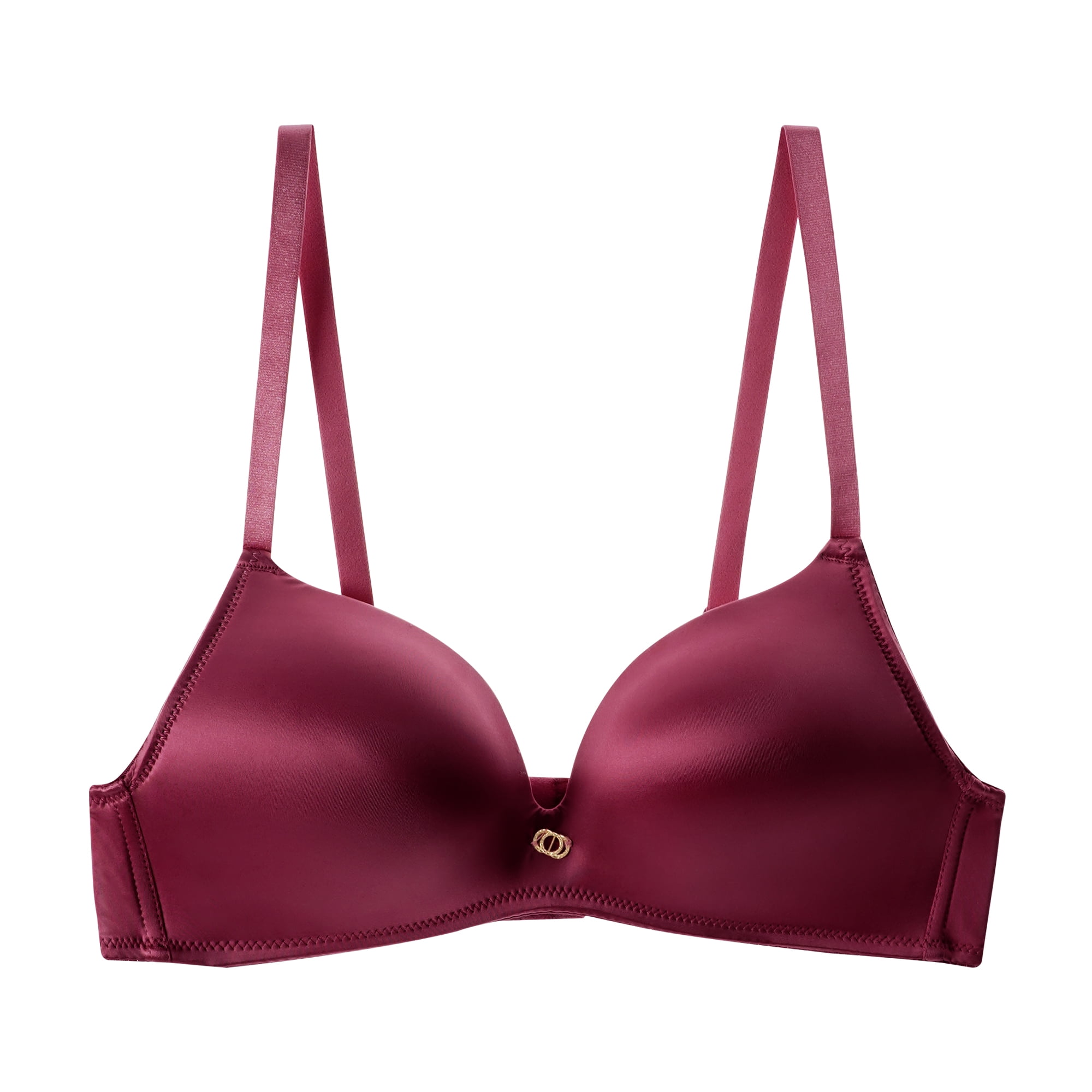 Jennifer Intimate Wireless Bra Smooth Satin Finish with Center Charm ...