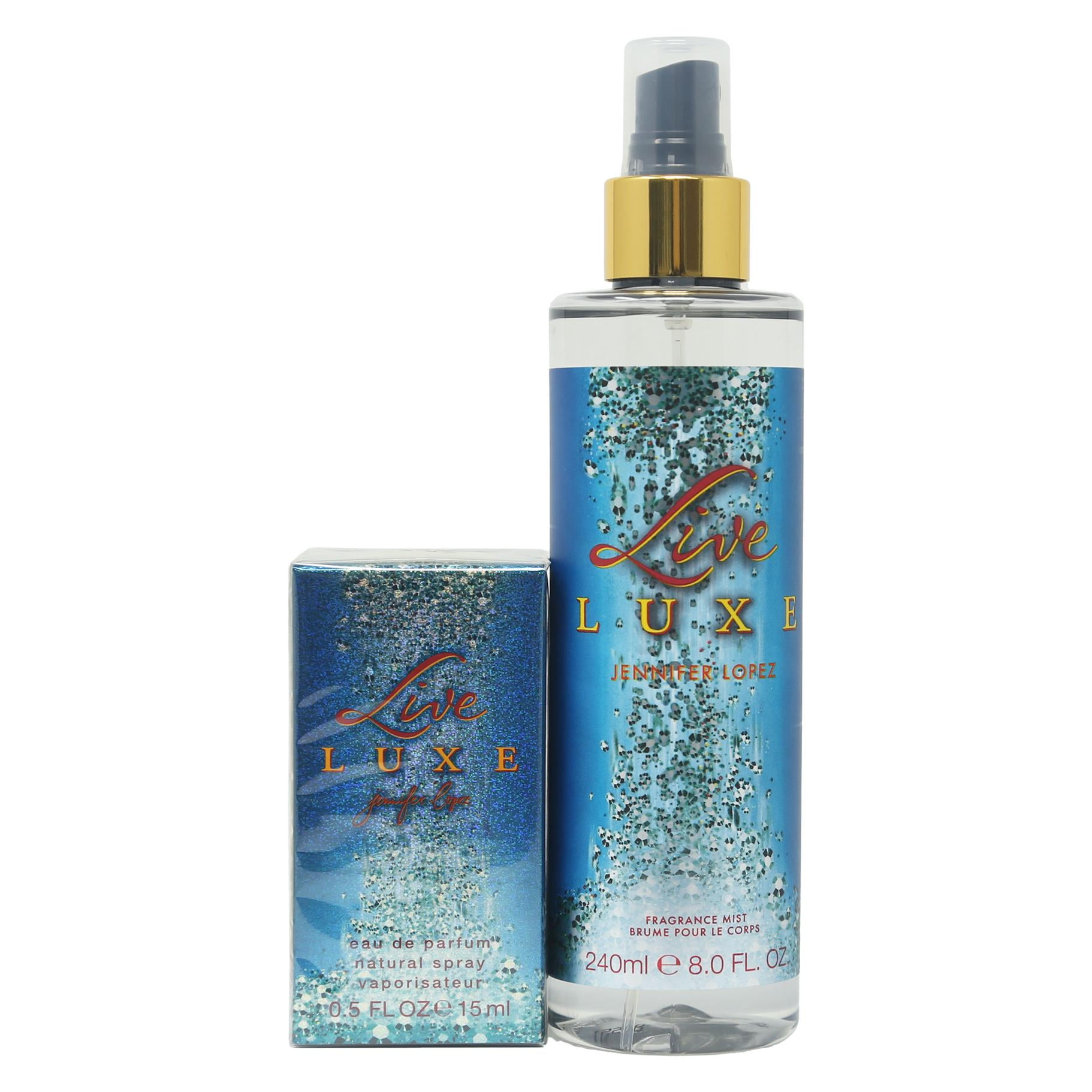 Jennifer Lopez Live Luxe Set with EDP Spray 15ml (0.5oz) and Fragrance Mist Body Spray 240ml (8 ...