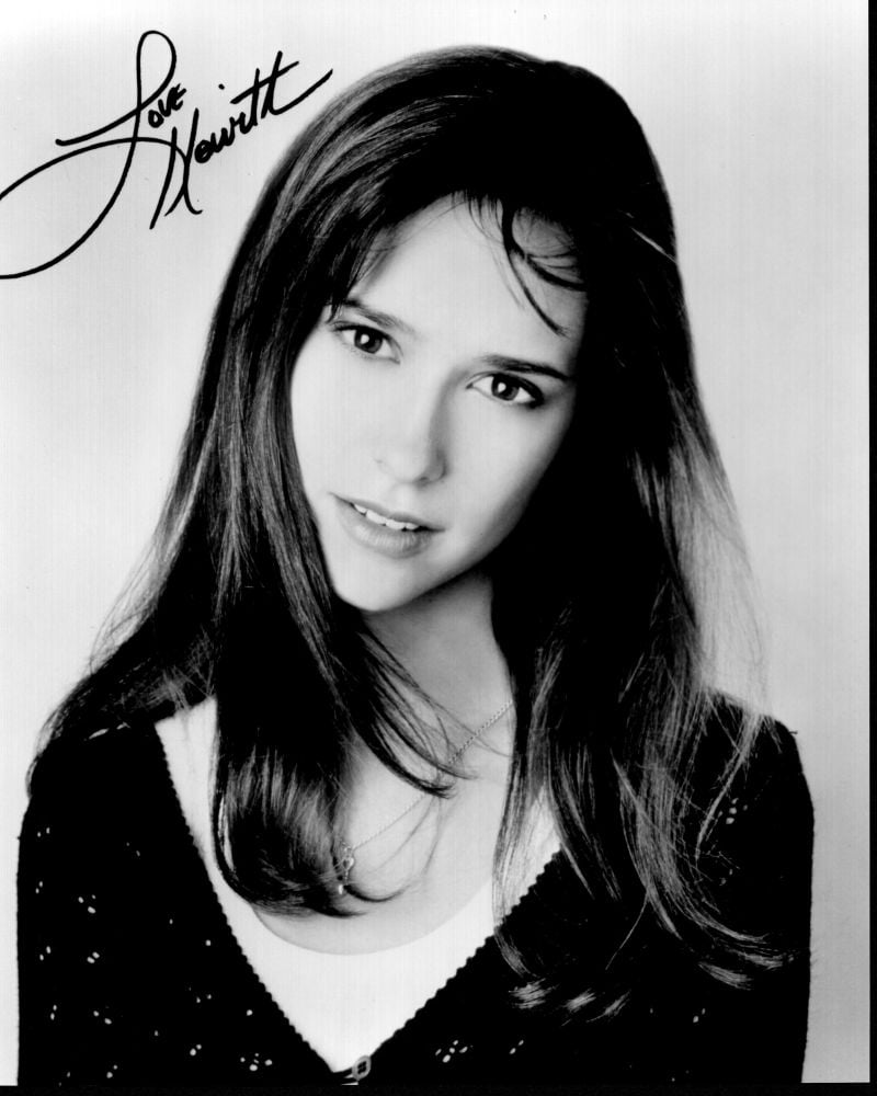 Jennifer Love Hewitt Headshot With Signature Black And White Photo ...