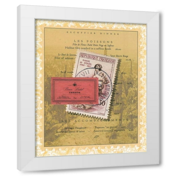 Jennifer Matla 12x14 White Modern Wood Framed Wall Art Titled - French ...