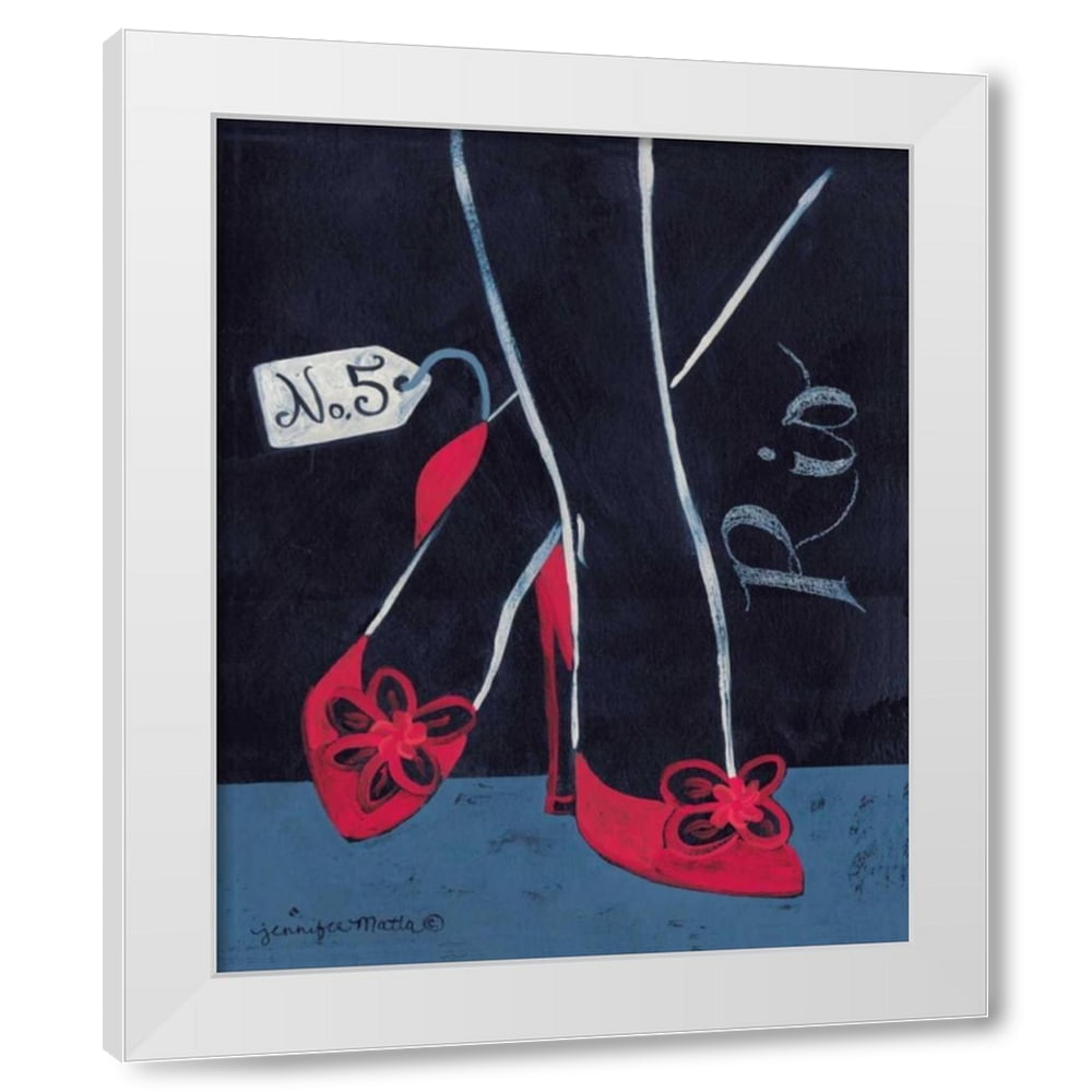 Jennifer Matla 12x14 White Modern Wood Framed Wall Art Titled - High ...