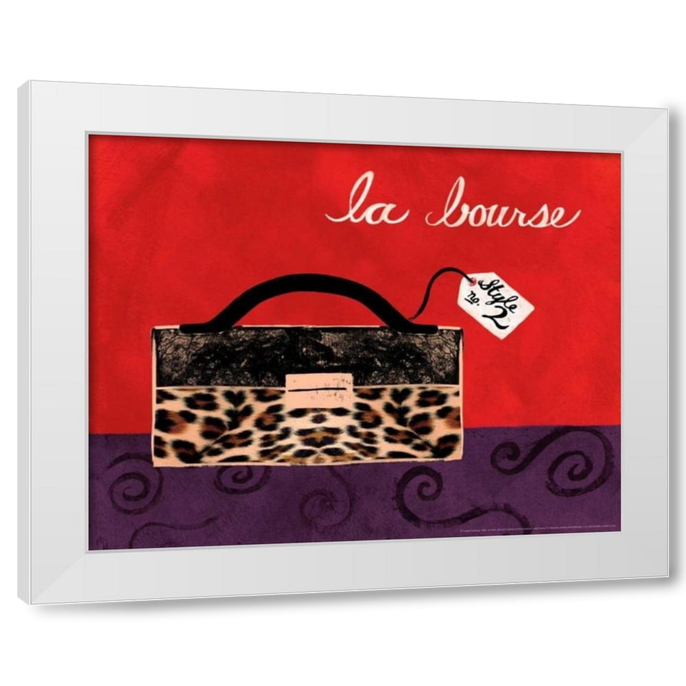 Jennifer Matla 32x26 White Modern Wood Framed Wall Art Titled - Leopard ...