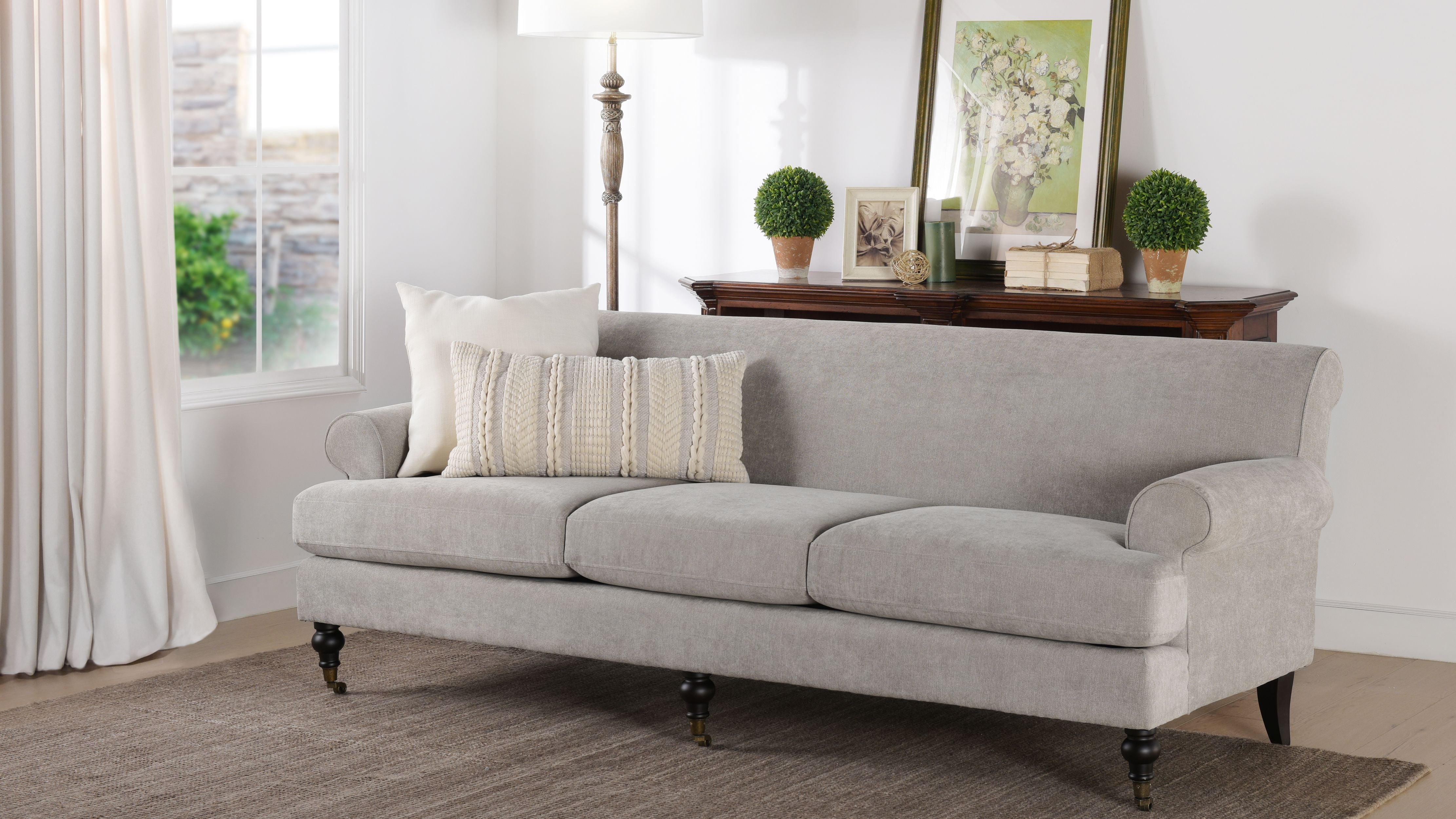Jennifer Taylor Home Alana 88" Lawson Living Room Three-Cushion ...