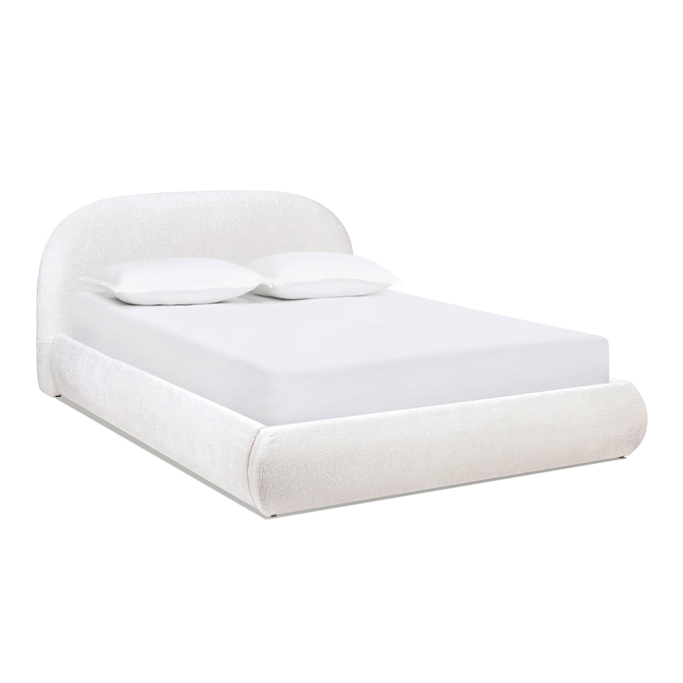 Jennifer Taylor Home Archie Puffy Grounded Upholstered Platform Bed ...