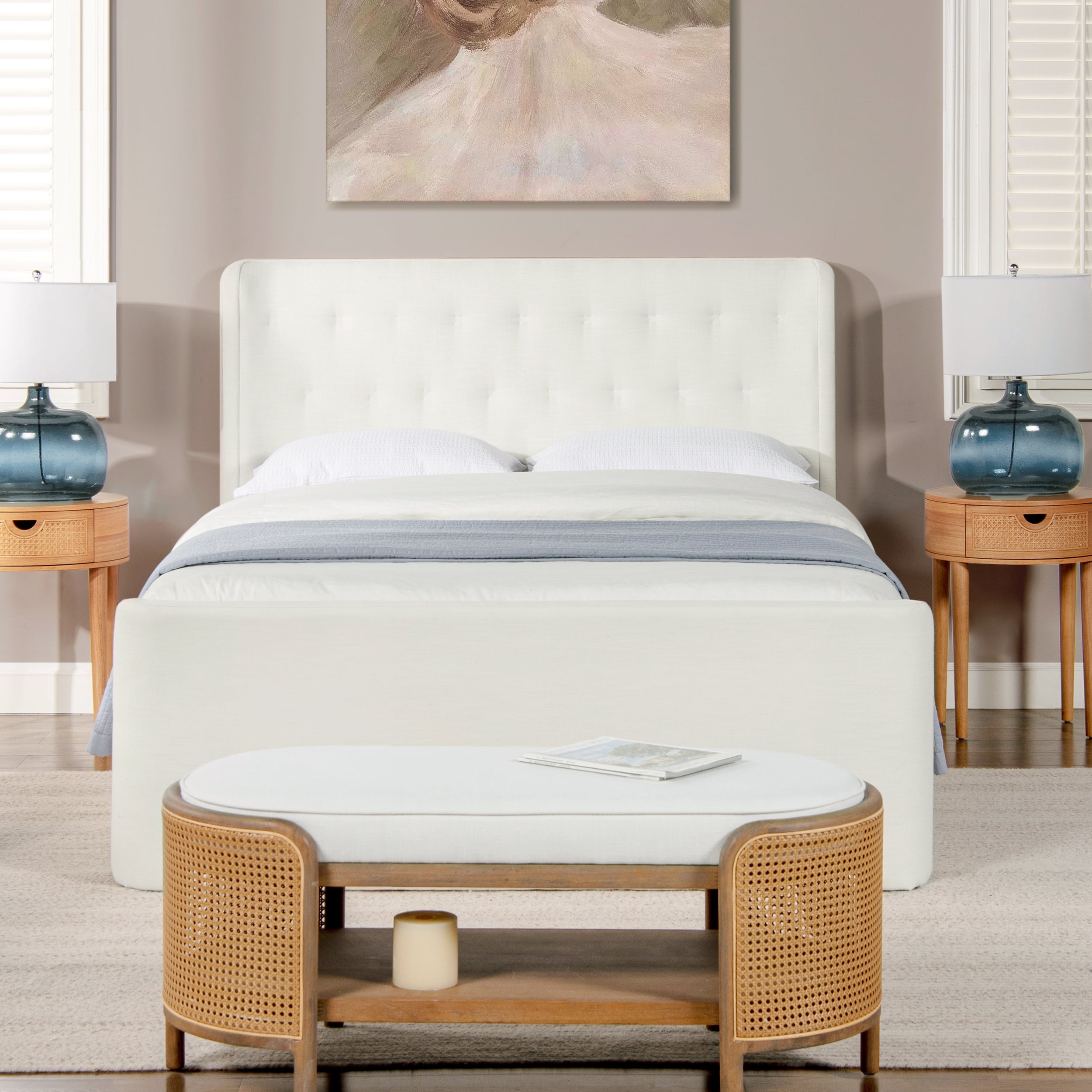 Jennifer Taylor Home Brooks Contemporary Tufted Shelter Platform Bed ...