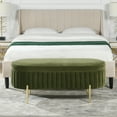 Jennifer Taylor Home Chloe Modern Glam Storage Bench Olive Green ...