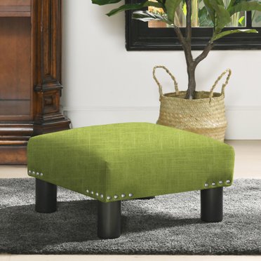 Jules Square Accent Footstool Ottoman, Navy Blue - Walmart.com
