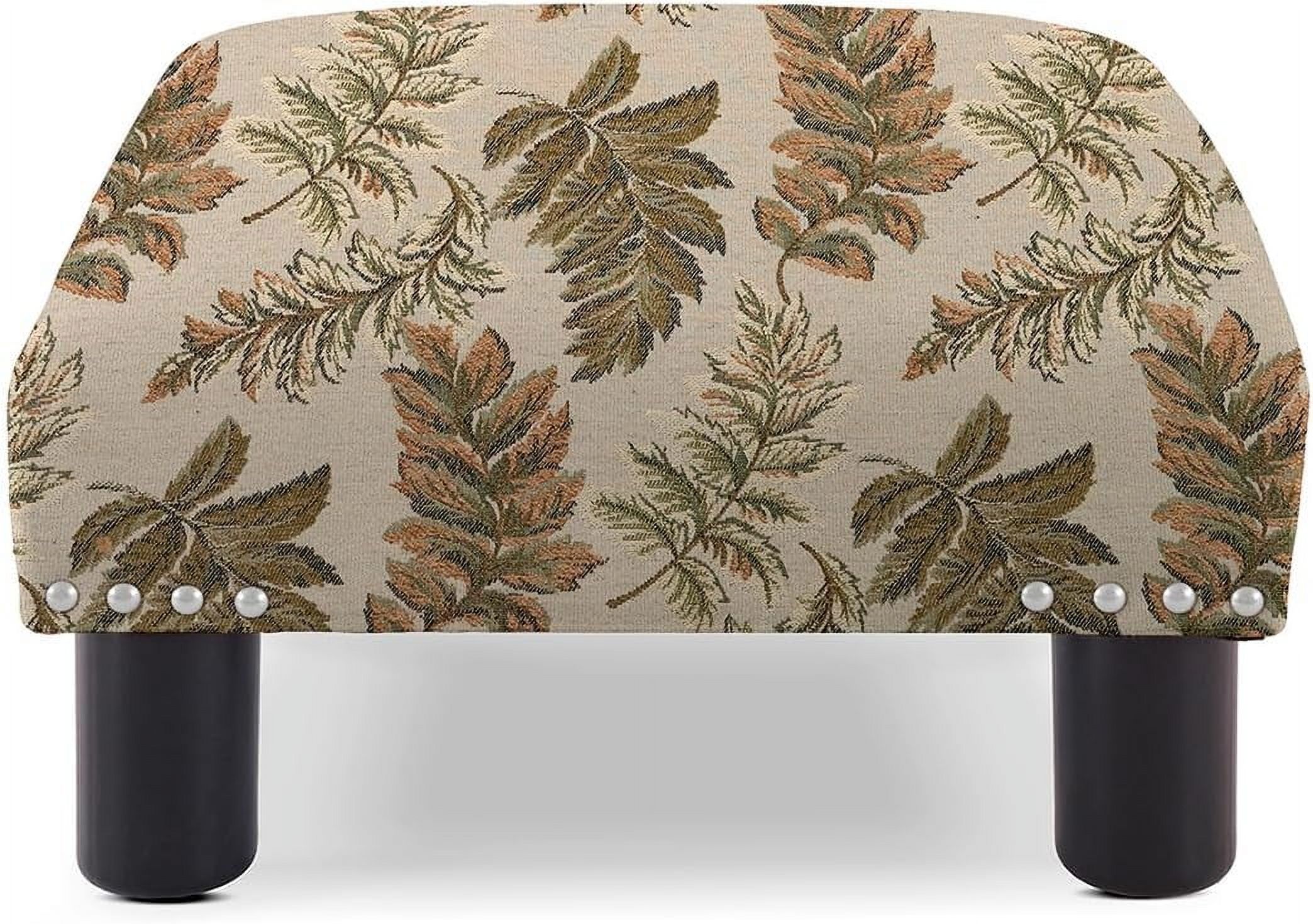 Jennifer Taylor Home Jules Accent Footstool Ottoman (Floral Jacquard ...
