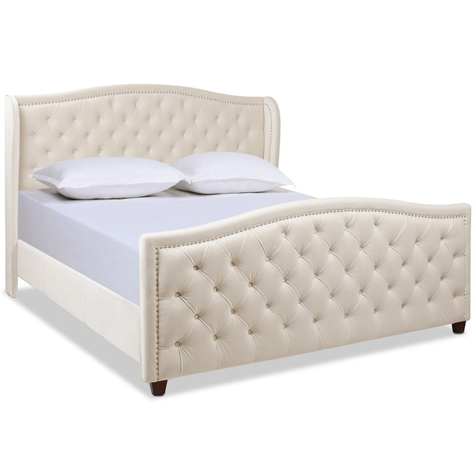 Jennifer Taylor Home Marcella Upholstered Shelter Headboard Bed Set ...