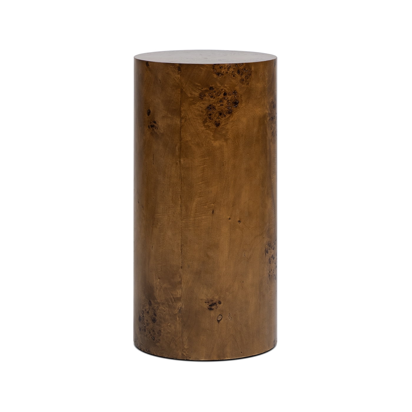 Jennifer Taylor Home Nebula 29.5" Burl Accent Pillar Side Table, Medium ...