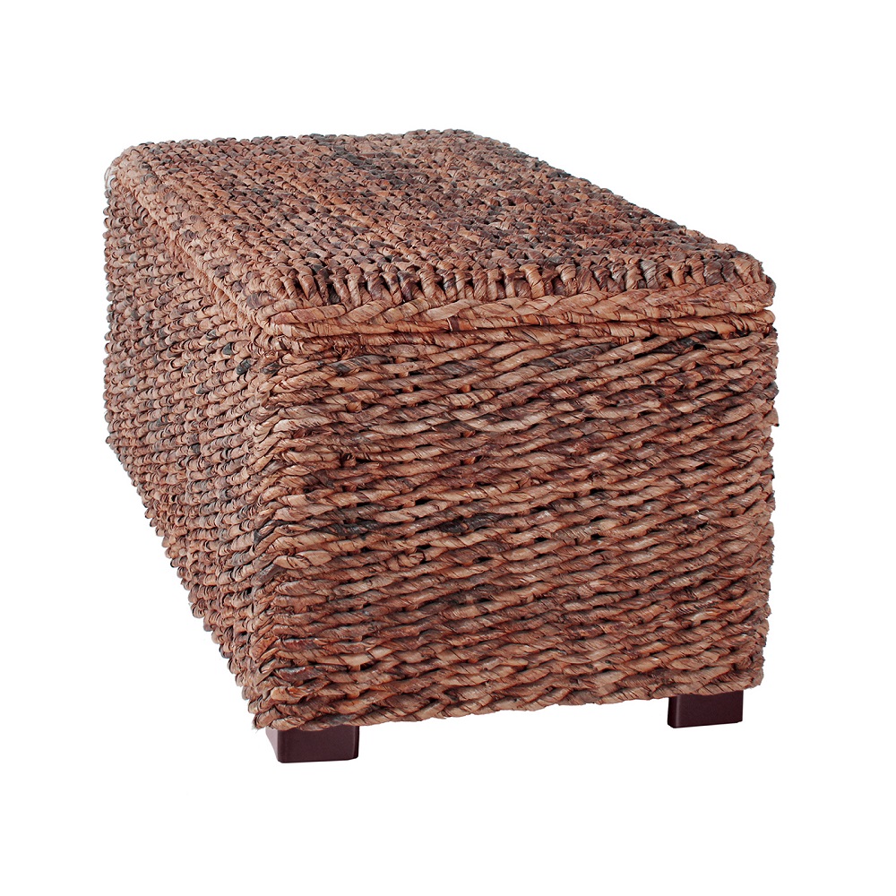 Seville 42" Woven Storage Bench Trunk Rich Brown - Walmart.com