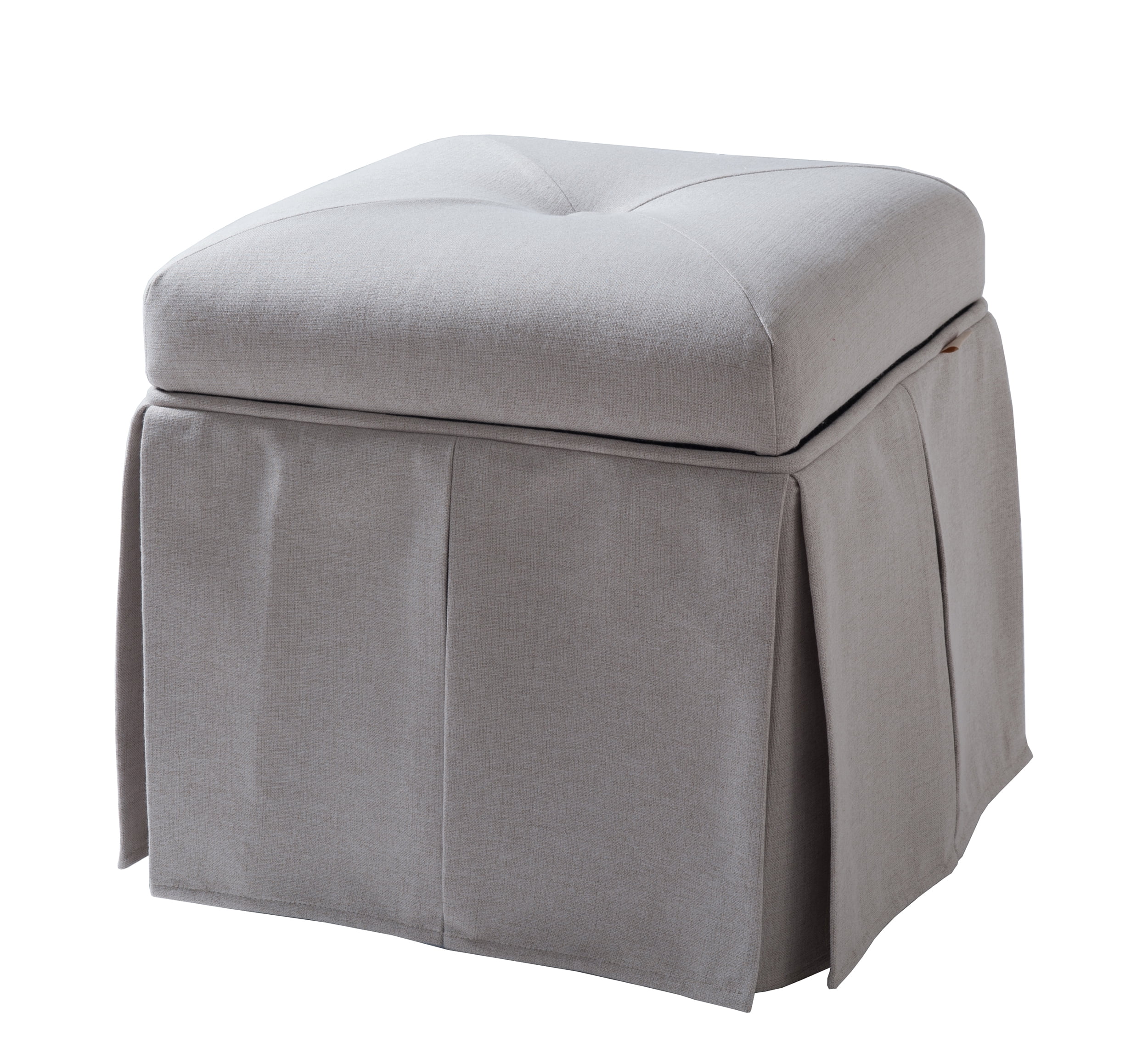 Jennifer Taylor Home, Stacy Storage Vanity Stool, Bone White - Walmart.com