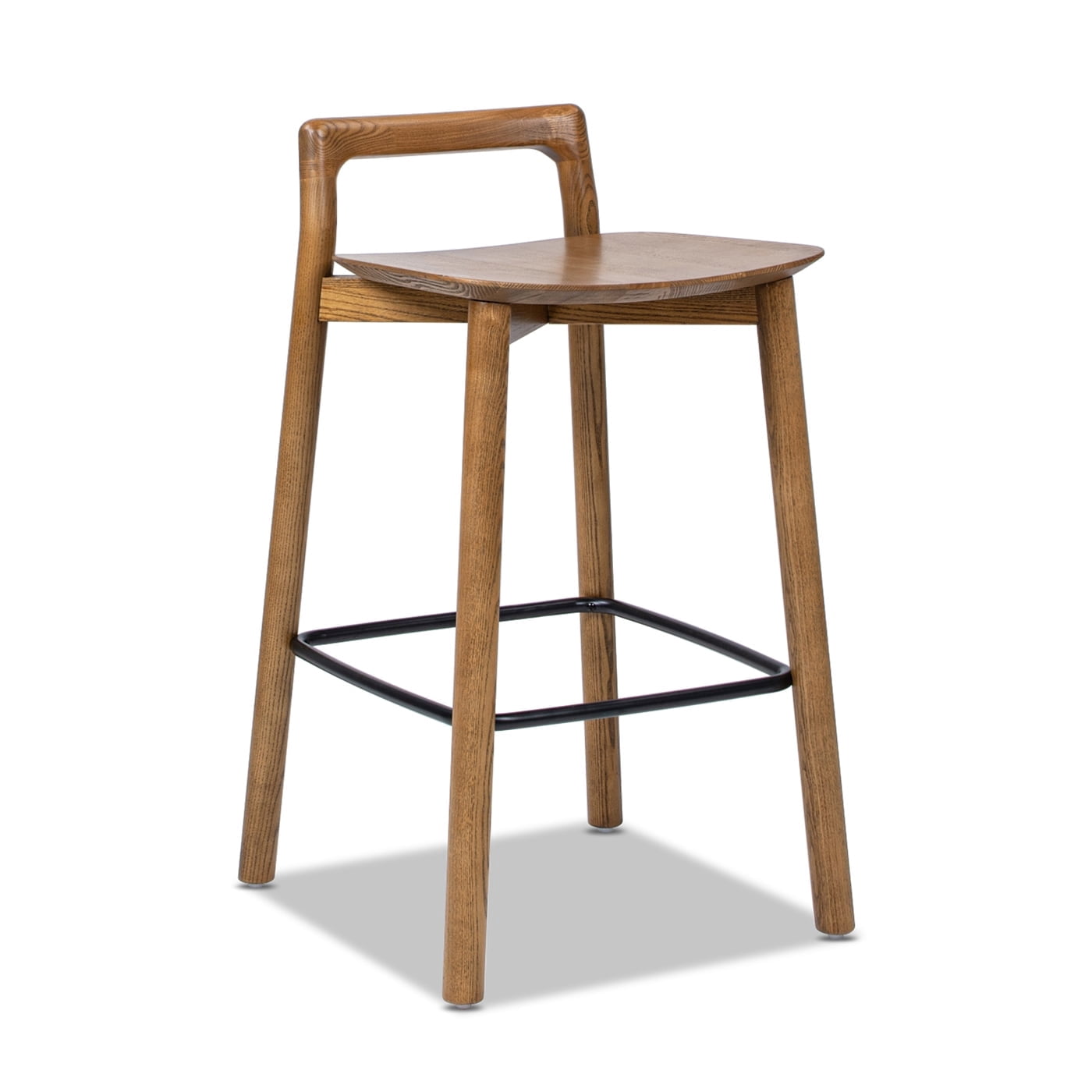 Jennifer Taylor Home Sven 26.5" Modern Minimalist Low Back Wood Counter ...
