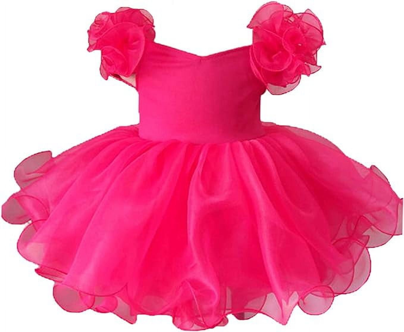 Jenniferwu EB053C Infant Toddler Baby Newborn Little Girl's Pageant Party Birthday Dress Fuchsia ...