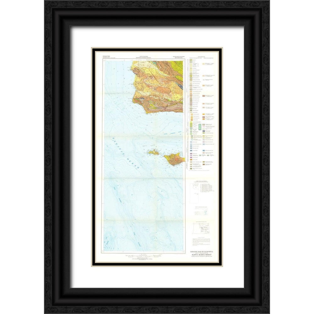 Jennings 16x24 Black Ornate Wood Framed with Double Matting Museum Art ...