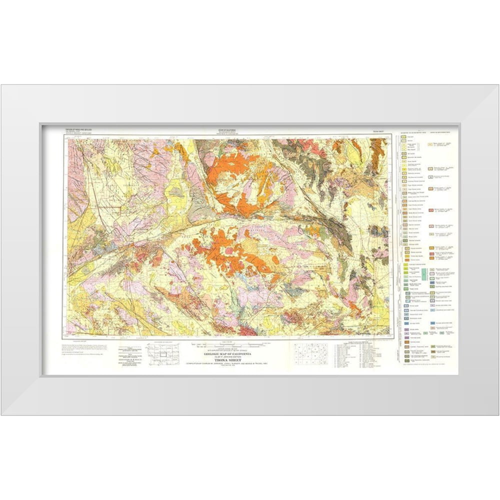 Jennings 18x12 White Modern Wood Framed Museum Art Print Titled - Trona ...