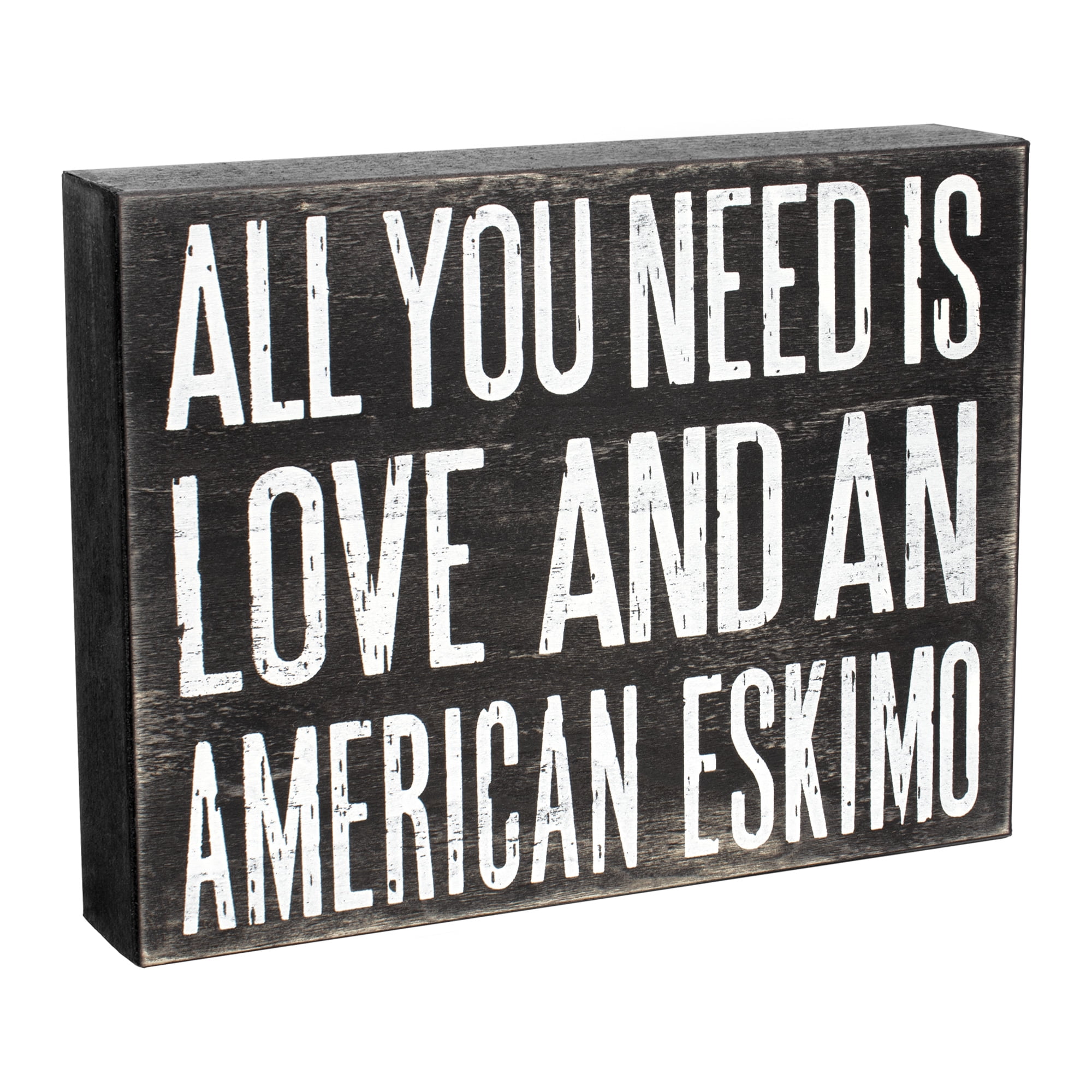 JennyGems All You Need is Love and an American Eskimo, Rustic Wood Box ...