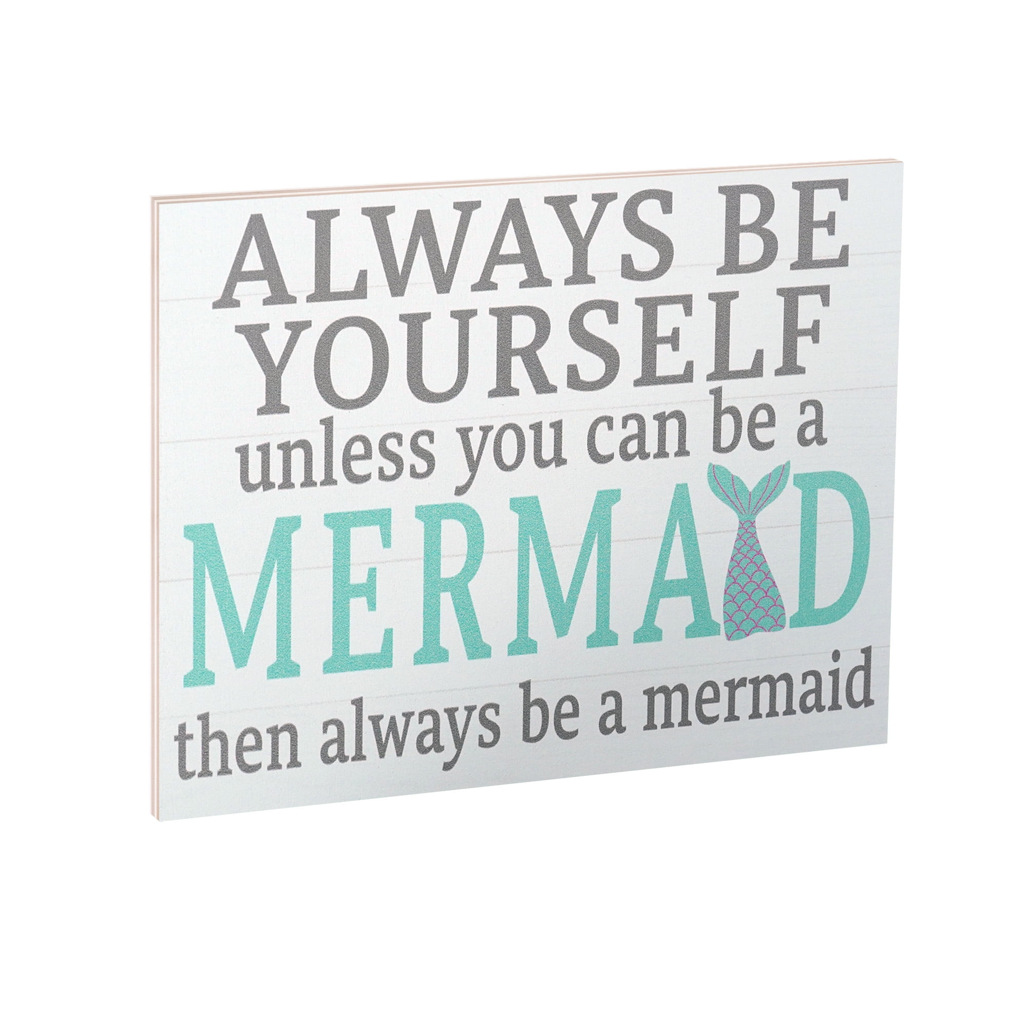 JennyGems Always Be a Mermaid Wooden Beach Sign, Mermaid Gift, Coastal ...