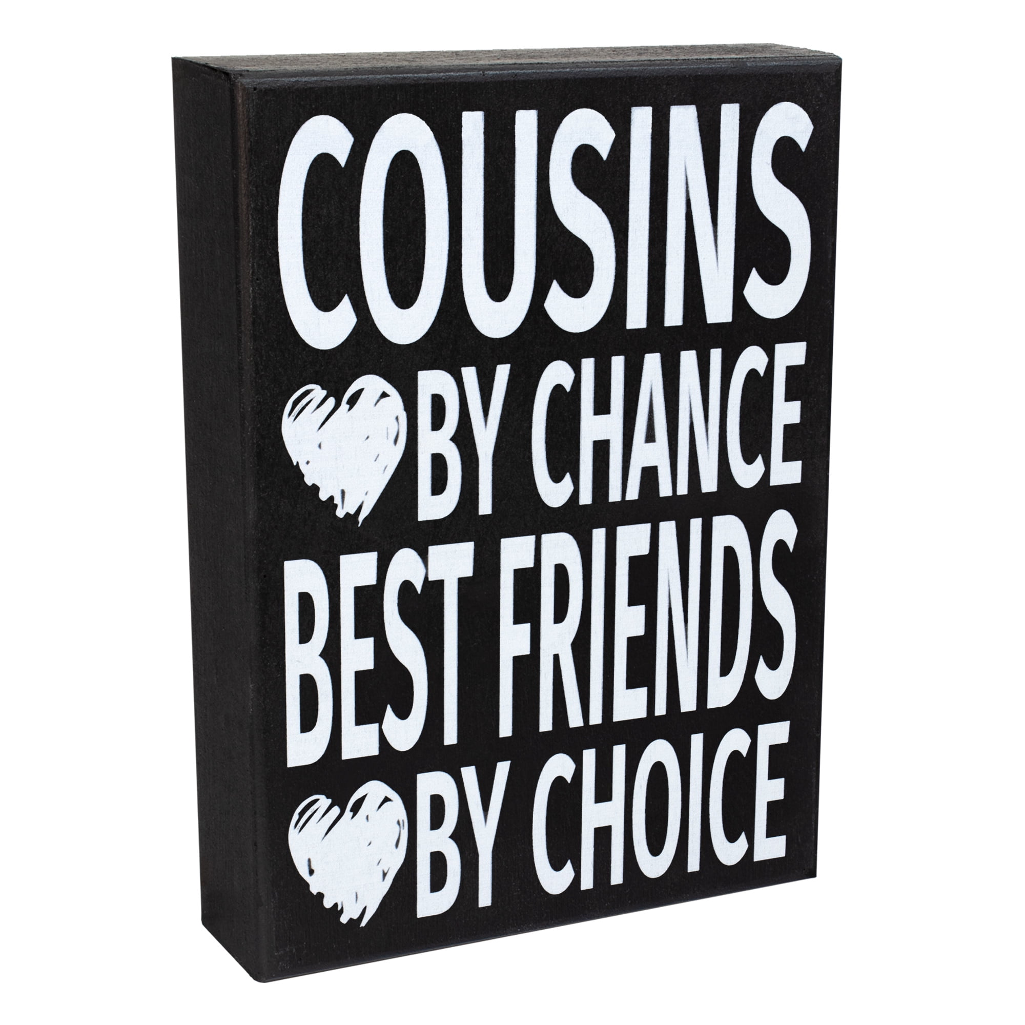 JennyGems Cousins Decorative Wood Sign, Cousins By Chance Friends By ...