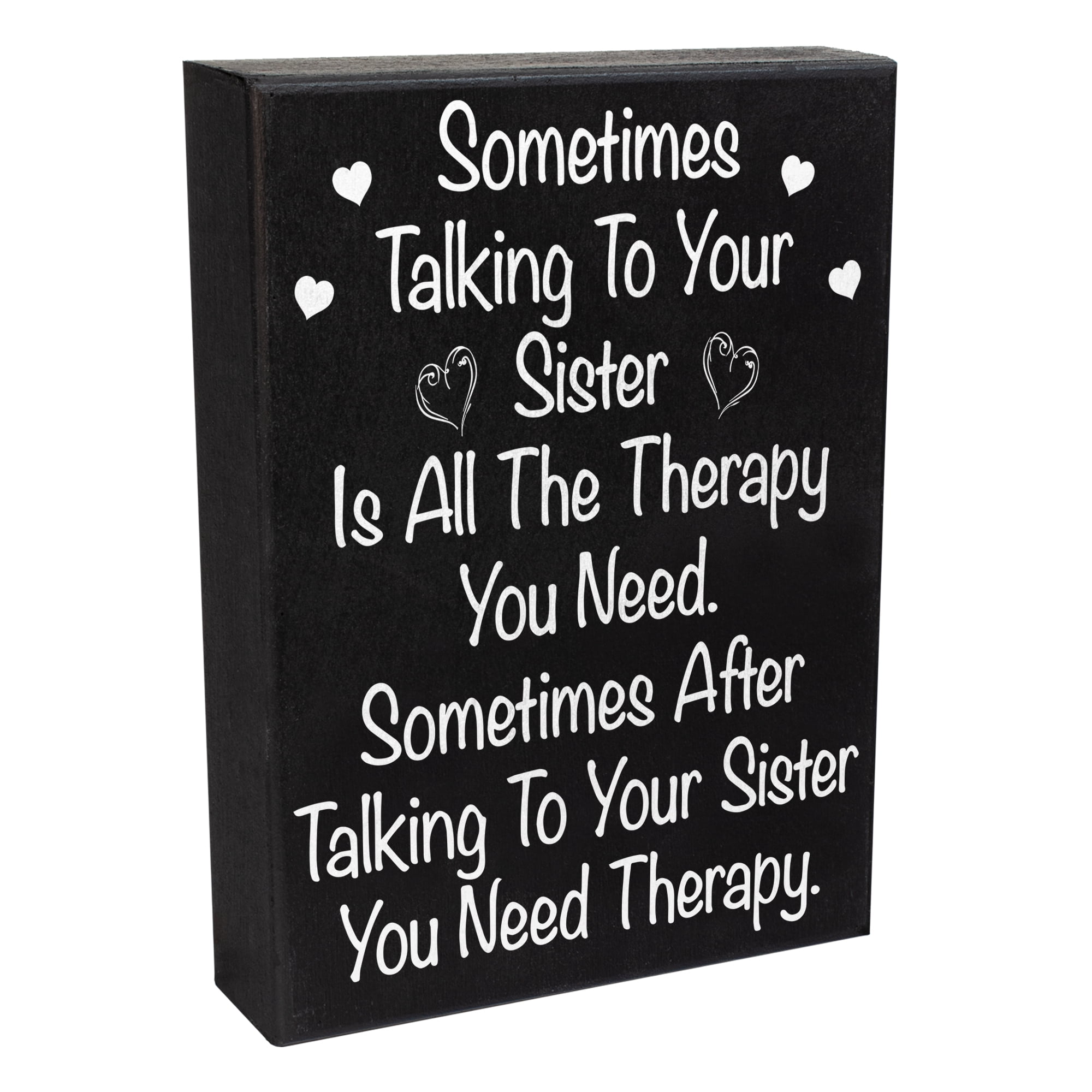 JennyGems - Sister-Therapy Wood Sign, Humorous Gift, Sister Bond ...