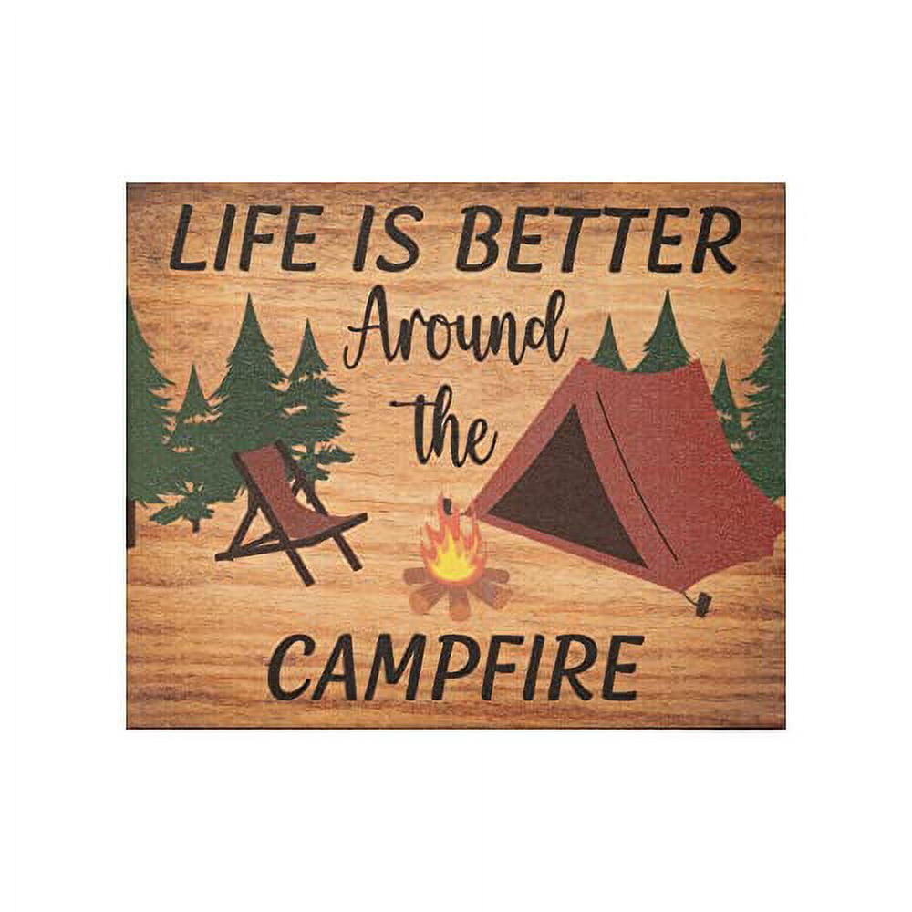 JennyGems Life Is Better Around the Campfire Sign, Camping Gifts, RV ...