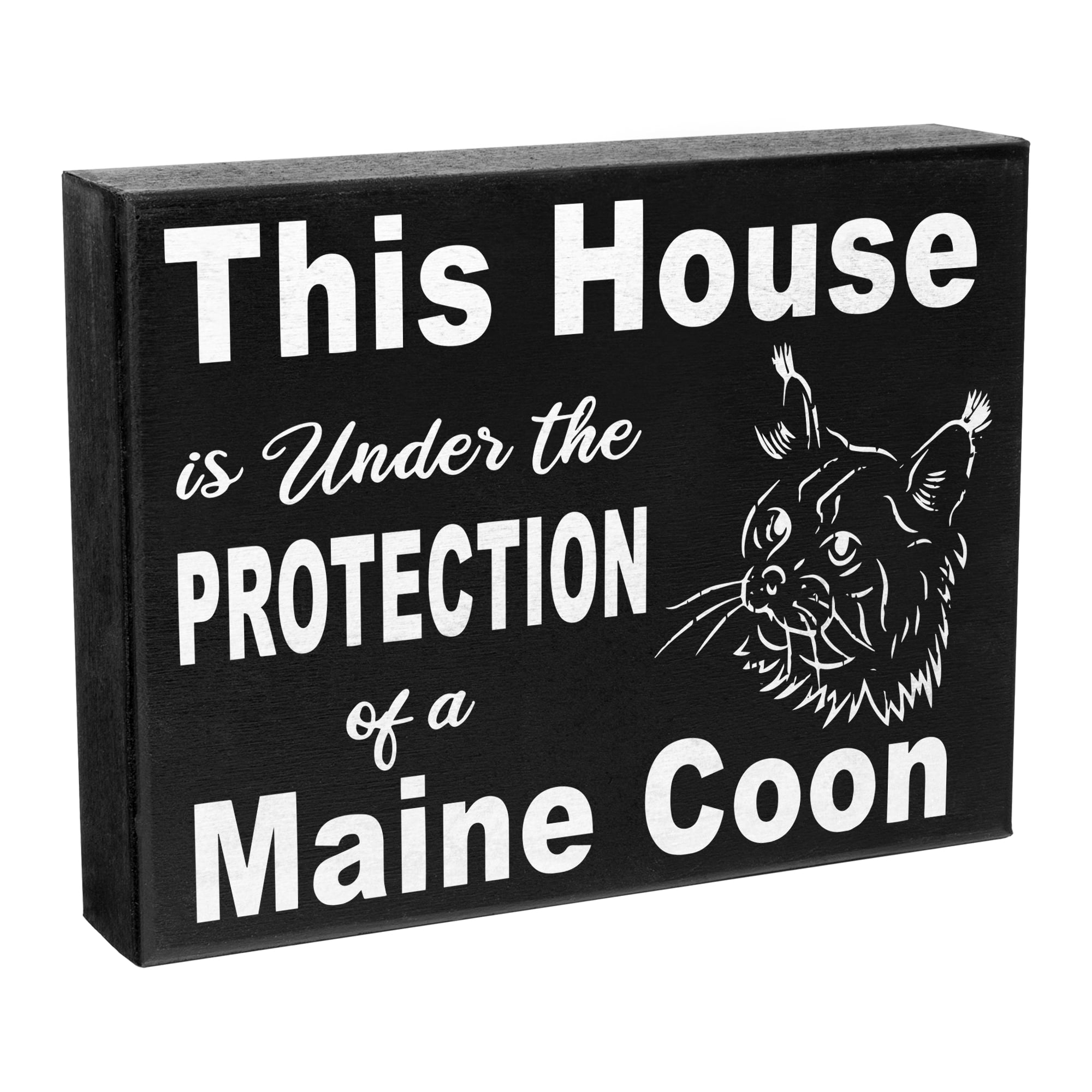 JennyGems Maine Coon Decorations, This House Is Under the Protection Of ...