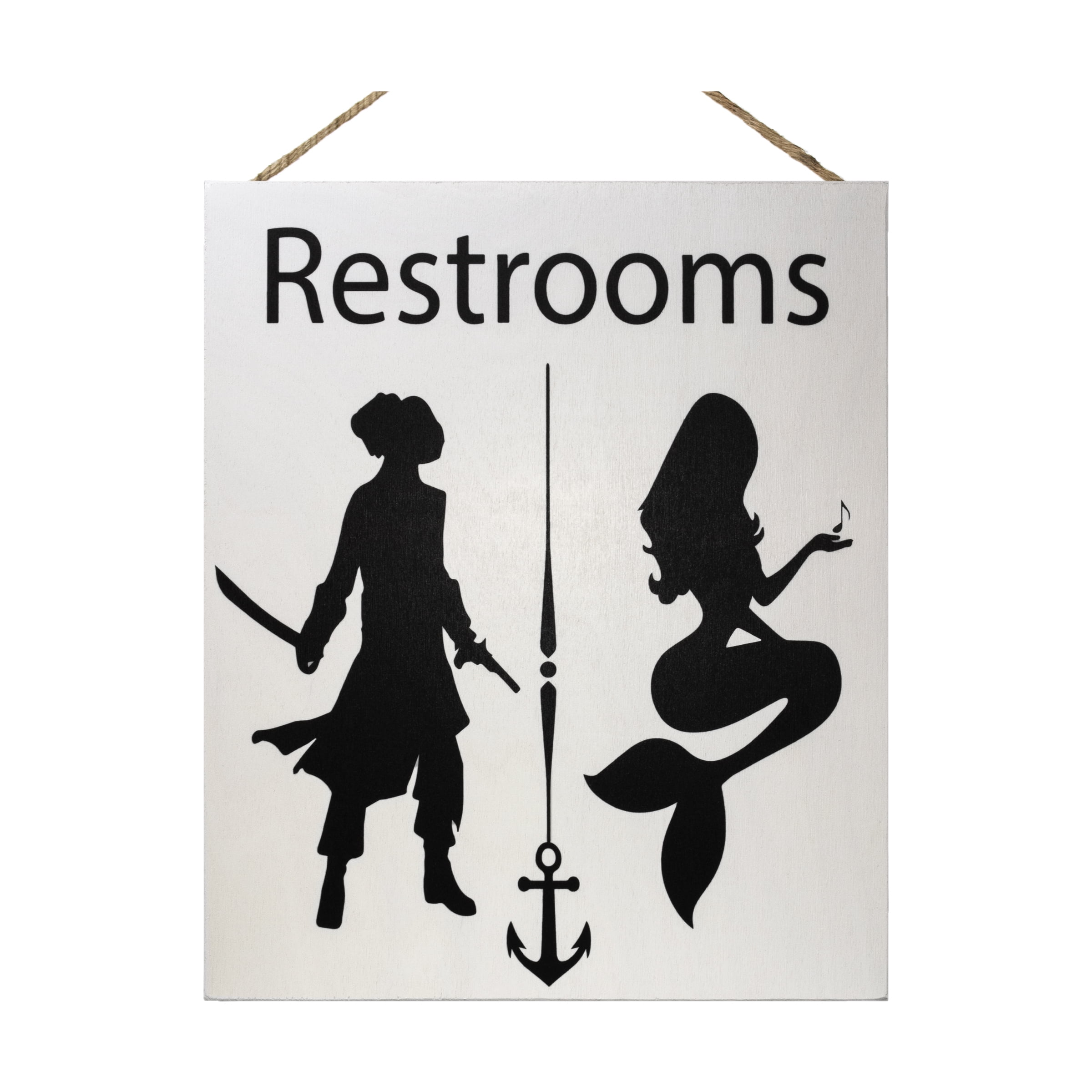 JennyGems Mermaid Bathroom Wall Decor, All Gender Restroom Signs ...