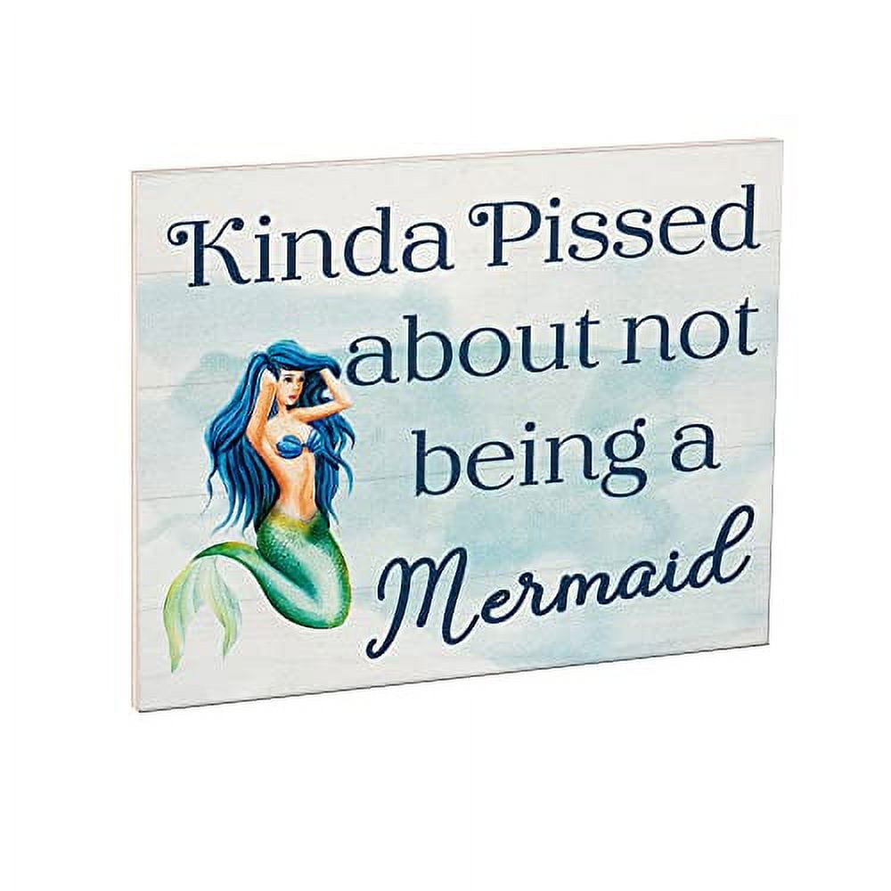 JennyGems Mermaid Decor, Funny Mermaid Signs, Beach Wall Decor, Funny ...