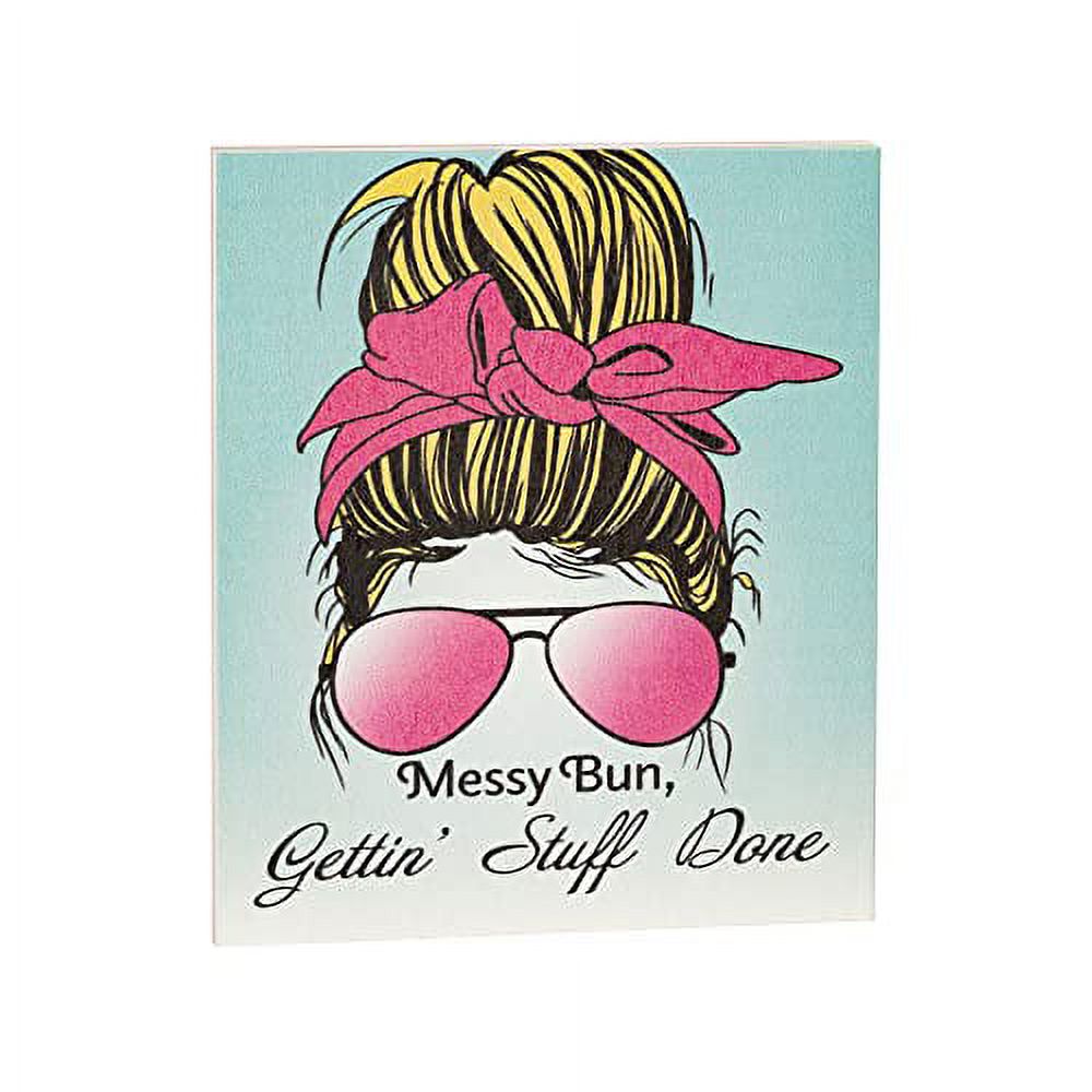 JennyGems Mom Gifts From Daughters, Messy Bun Getting Stuff Done Wooden ...