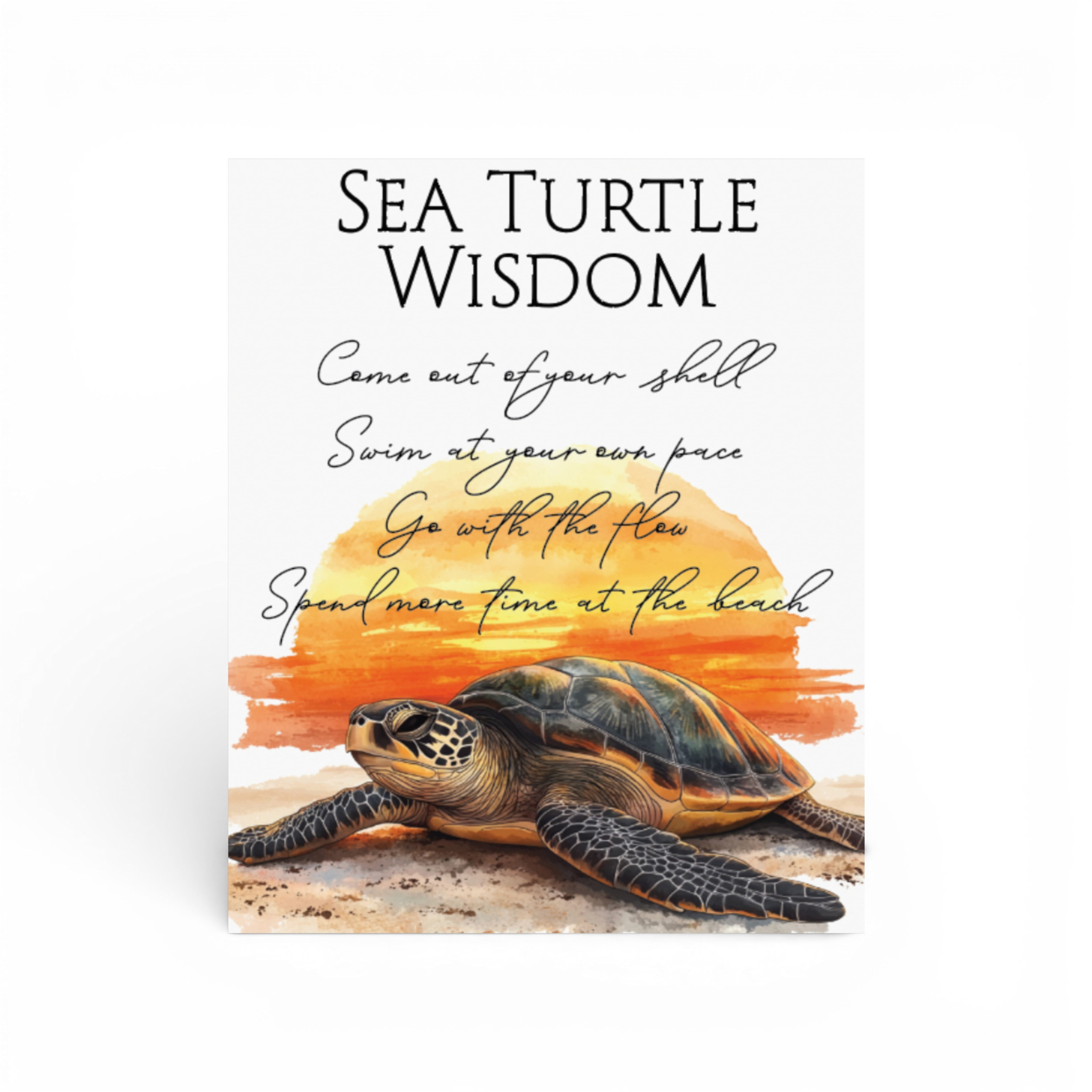 JennyGems Sea Turtle Wisdom Wooden Sign, Turtle Decor, Ocean Theme Wall ...
