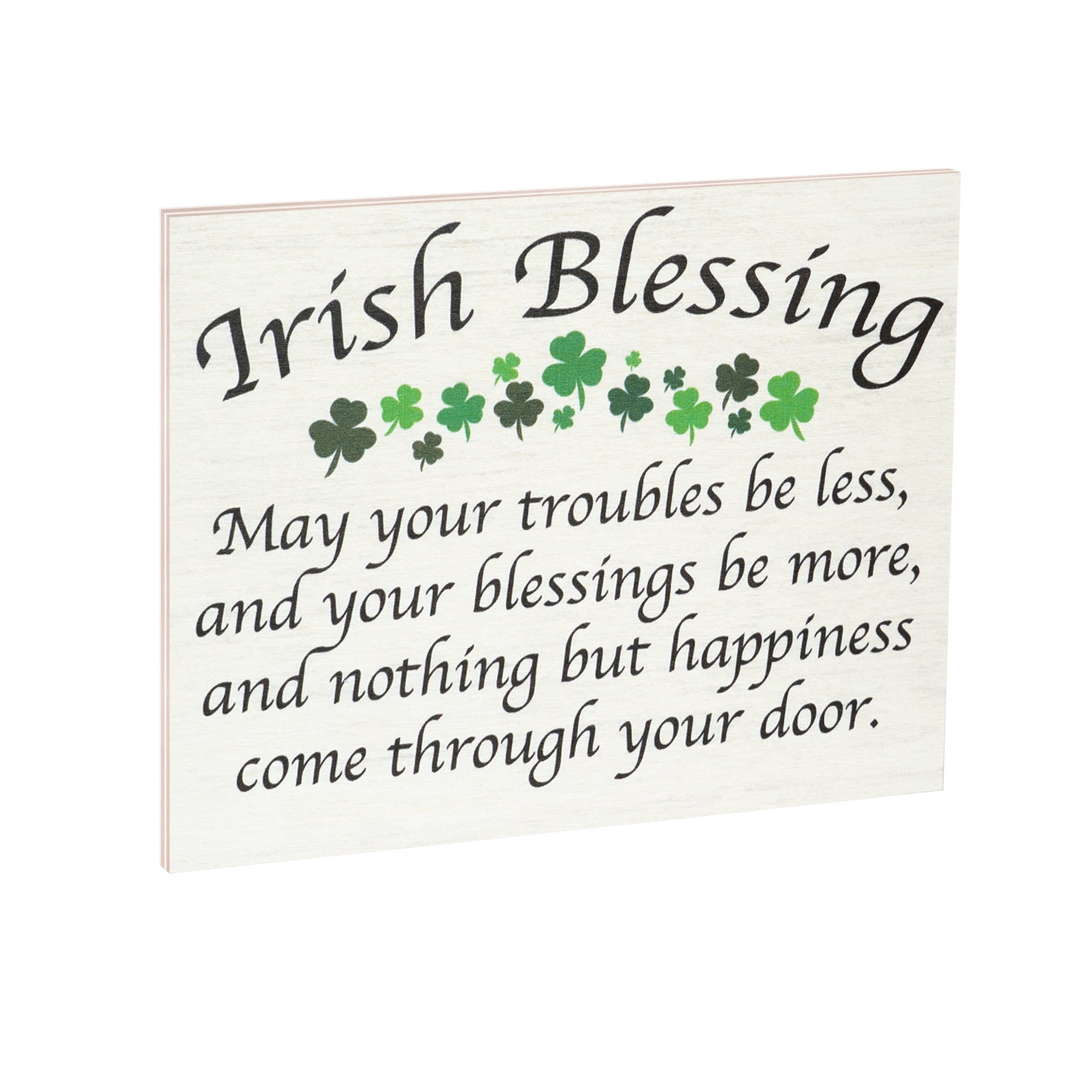 JennyGems St Patricks Day Decor, Irish Blessing Sign, May Your Troubles ...
