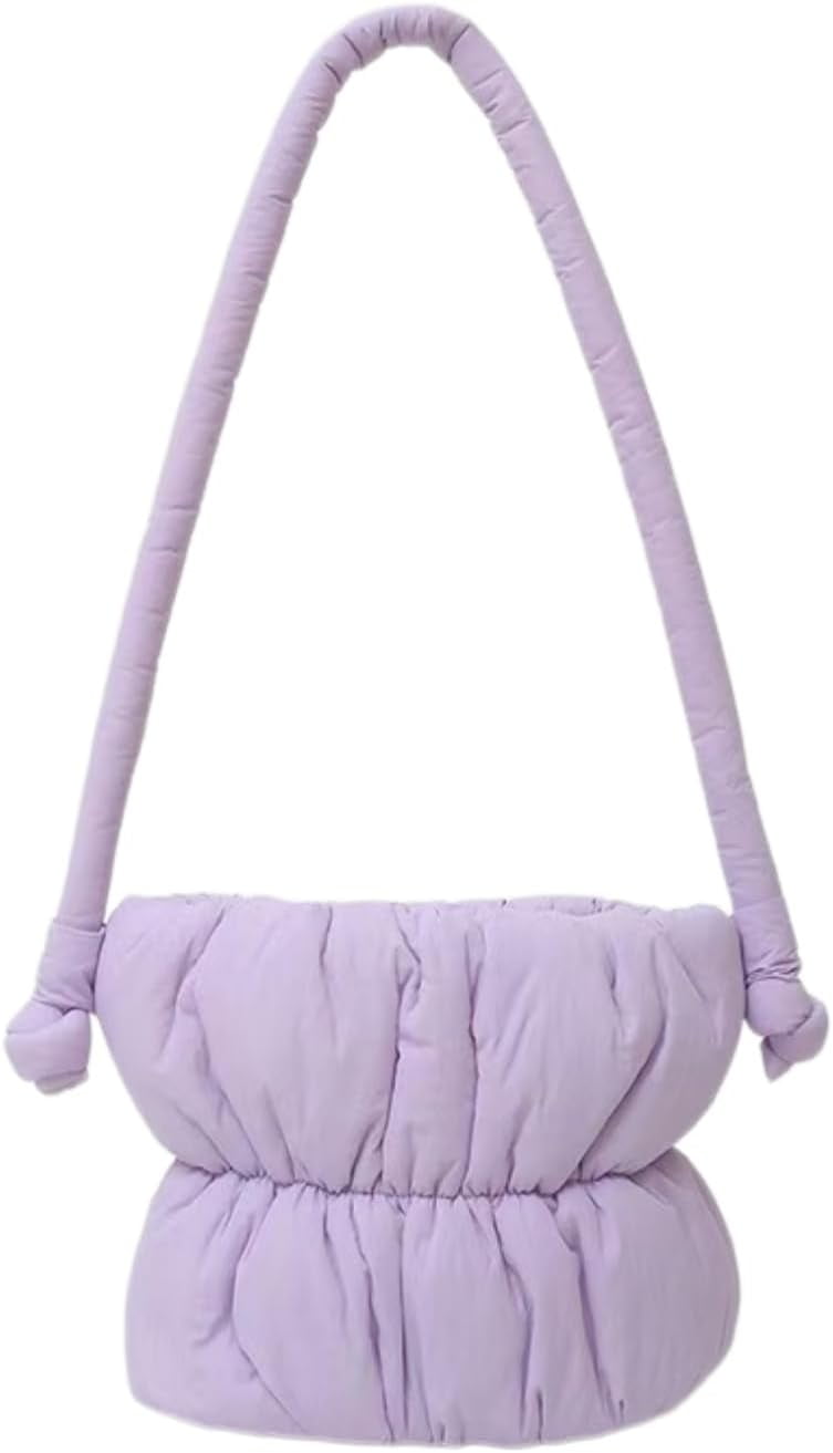 JennyShop Lightweight Quilted Shoulder Bag Padding Trendy Bag, Puffy ...