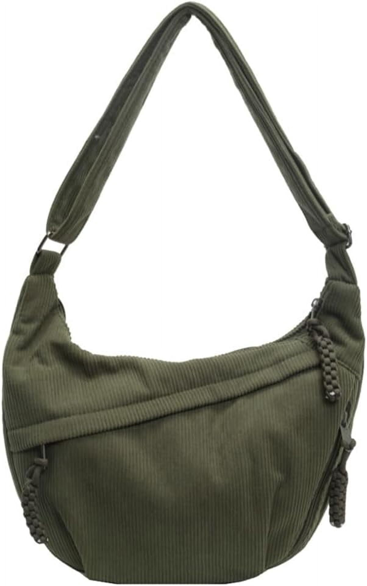 JennyShop Slouchy Corduroy Dumpling Bag Purse, Trendy Hobo Bag for ...