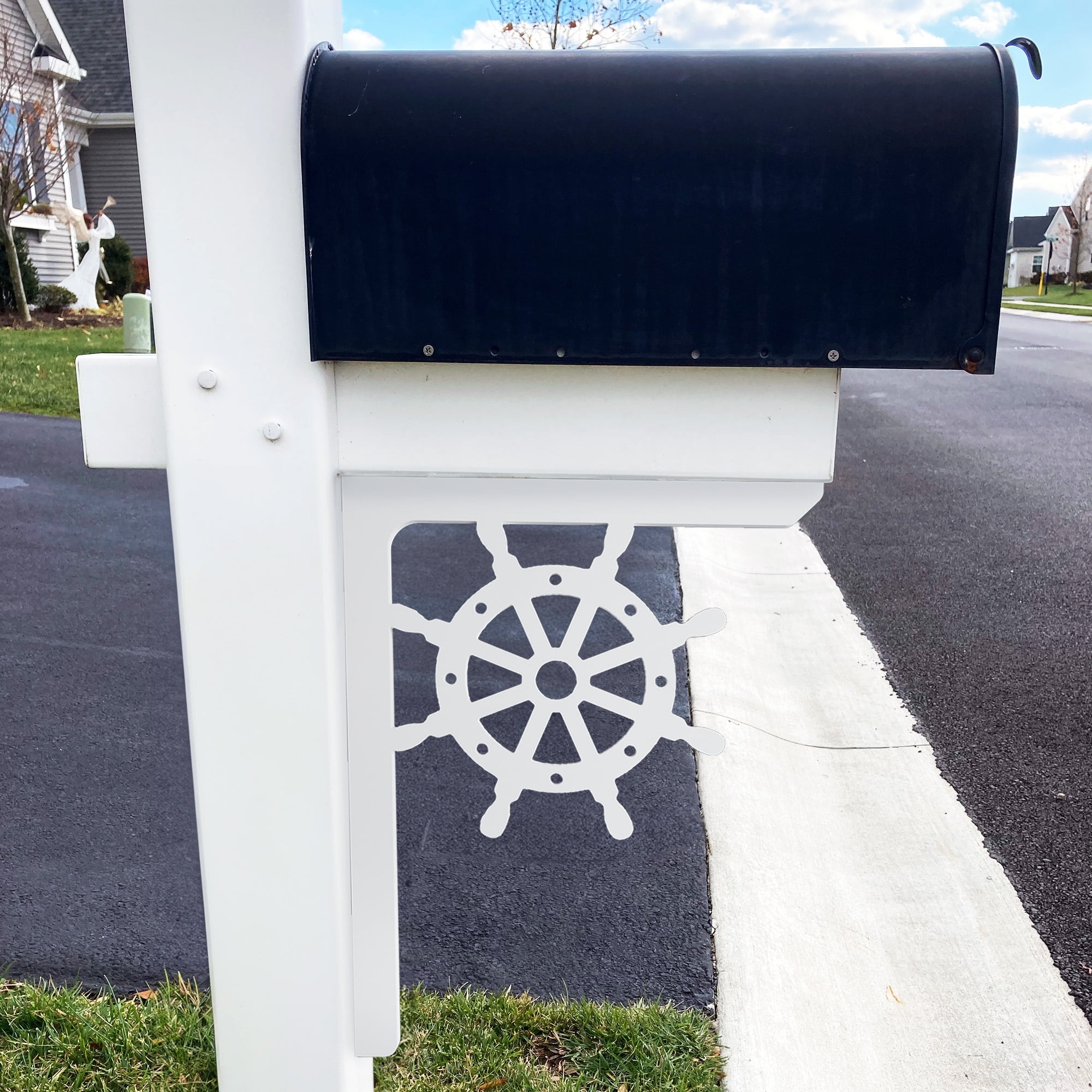 Jennygems Captains Wheel Mailbox and Decorative Porch Bracket, Beach ...