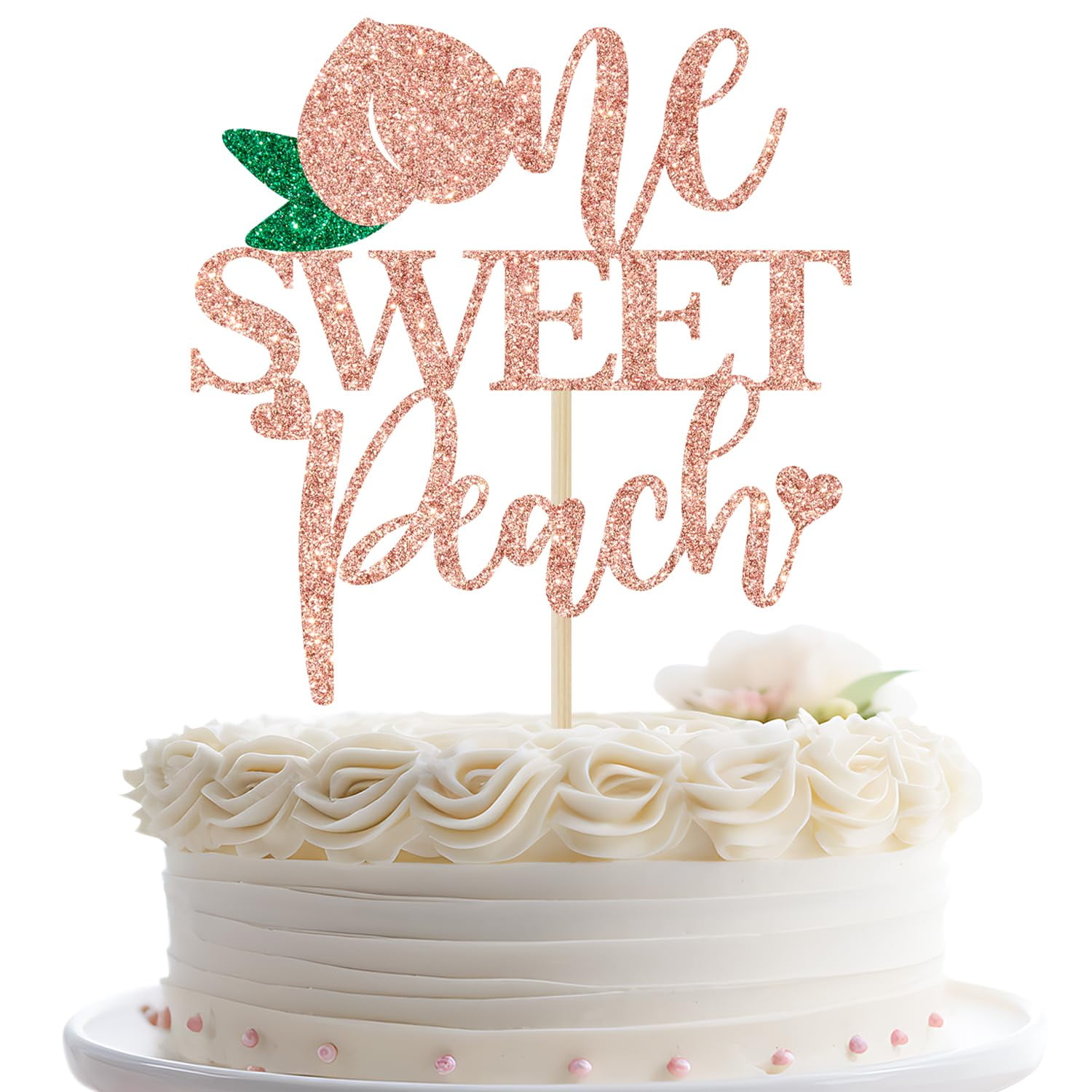 Jenrtvis One SweetTRDN Peach Cake Topper, Fruit Theme, Newborn Baby ...