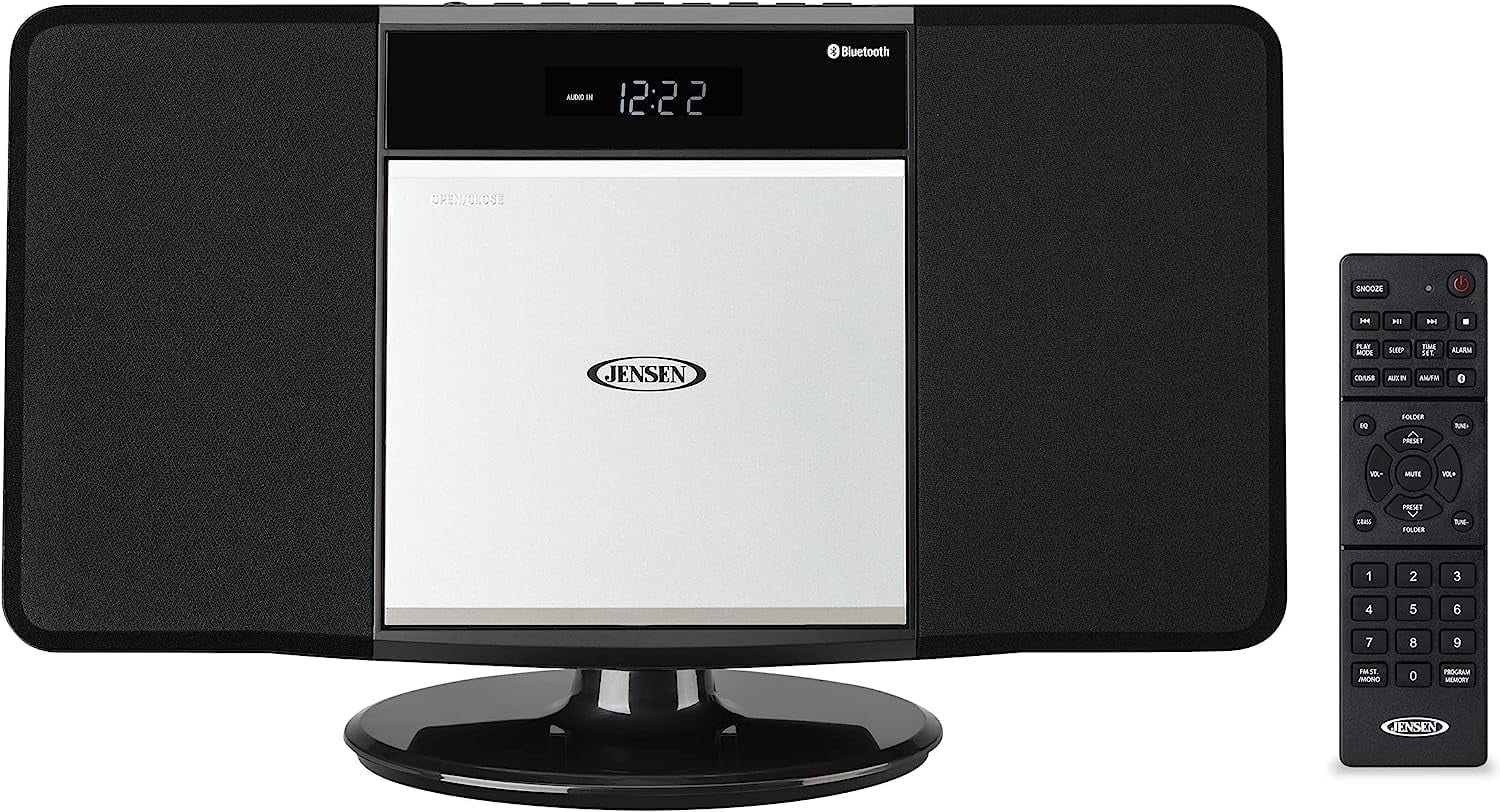 Jensen 10W Compact Bluetooth Hi-Fi Home Audio Stereo System, CD Player ...