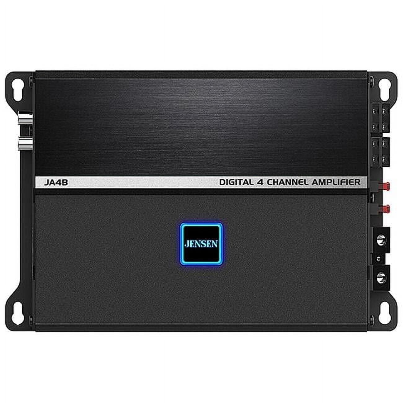 Jensen JA4B 90W 4-Channel Compact Mono Subwoofer Amplifier with Digital ...