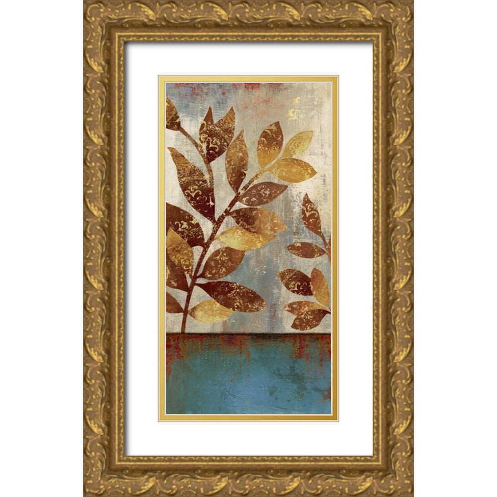 Jensen, Asia 14x24 Gold Ornate Wood Framed with Double Matting Museum ...