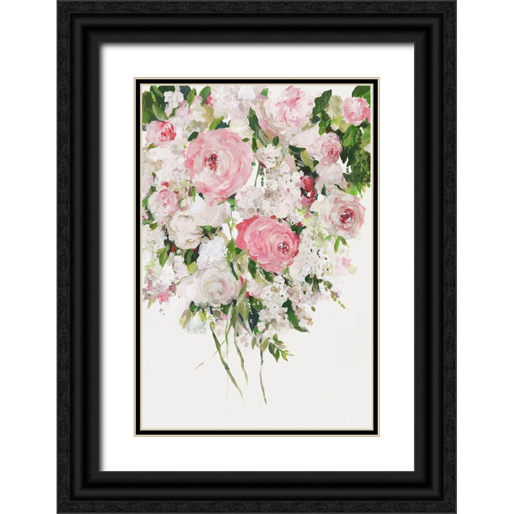 Jensen, Asia 17x24 Black Ornate Wood Framed with Double Matting Museum ...