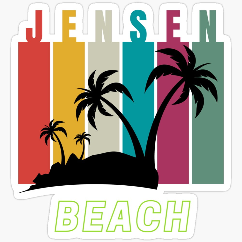 Jensen Beach Sticker Phone Decal Water Bottle Stickers Car Decals ...