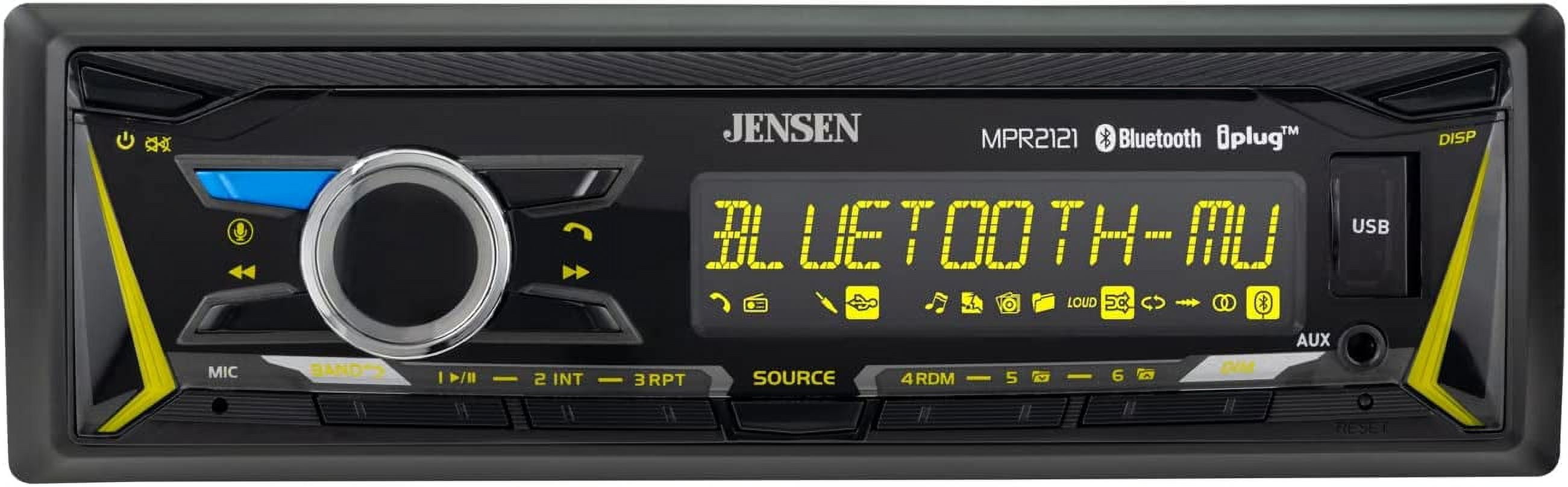 Jensen MPR2121 Car Stereo | Bluetooth, AM/FM, USB Playback & Charging ...